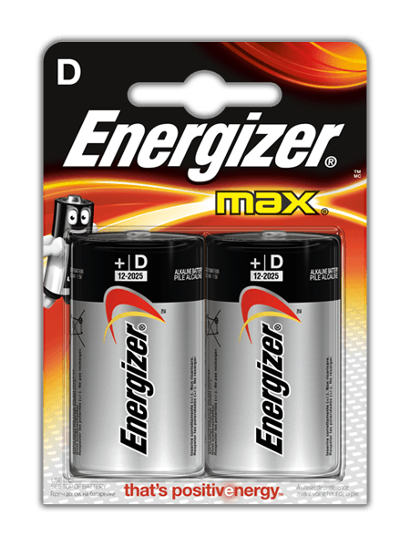 ENERGIZER BATTERY SIZE D DR20 MAX 1.5V E95BP2-MAX – Micmar Online