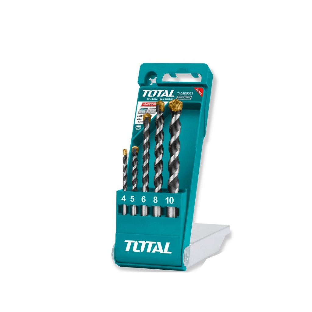 TOTAL DRILL BIT SET MASONRY 5PCS 4MM-10MM TACSD5051 – Micmar Online