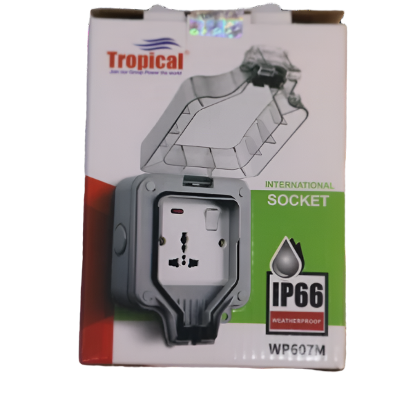 TROPICAL SOCKET SINGLE WEATHERPROOF WP607M – Micmar Online