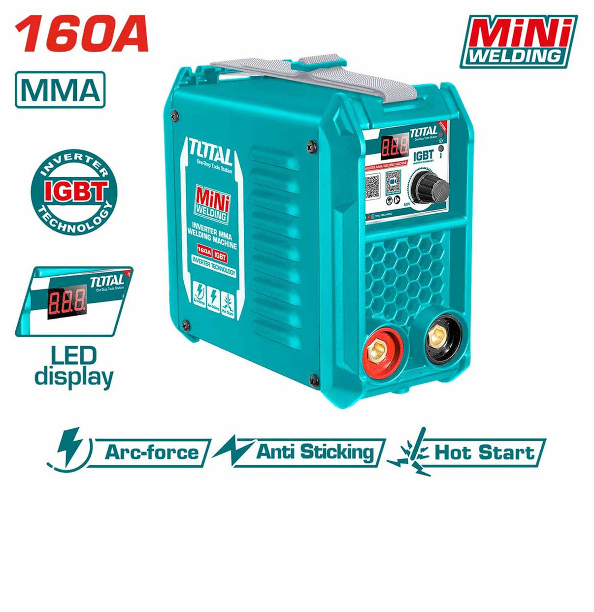 TOTAL INVERTER WELDING MACHINE MINI 160A TW216018 – Micmar Online