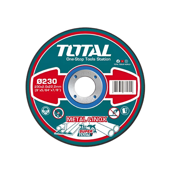 TOTAL CUTTING DISC METAL ABRASIVE 230*1.6*22.2MM TAC2202301 – Micmar Online