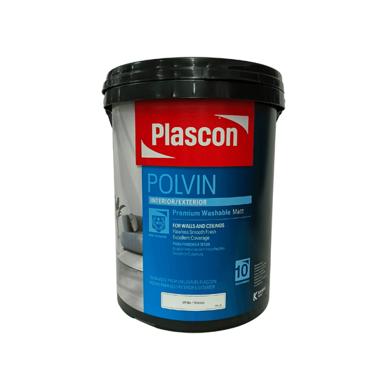 PLASCON POLVIN SUPER ACRYLIC WHITE 20L EPL30 – Micmar Online