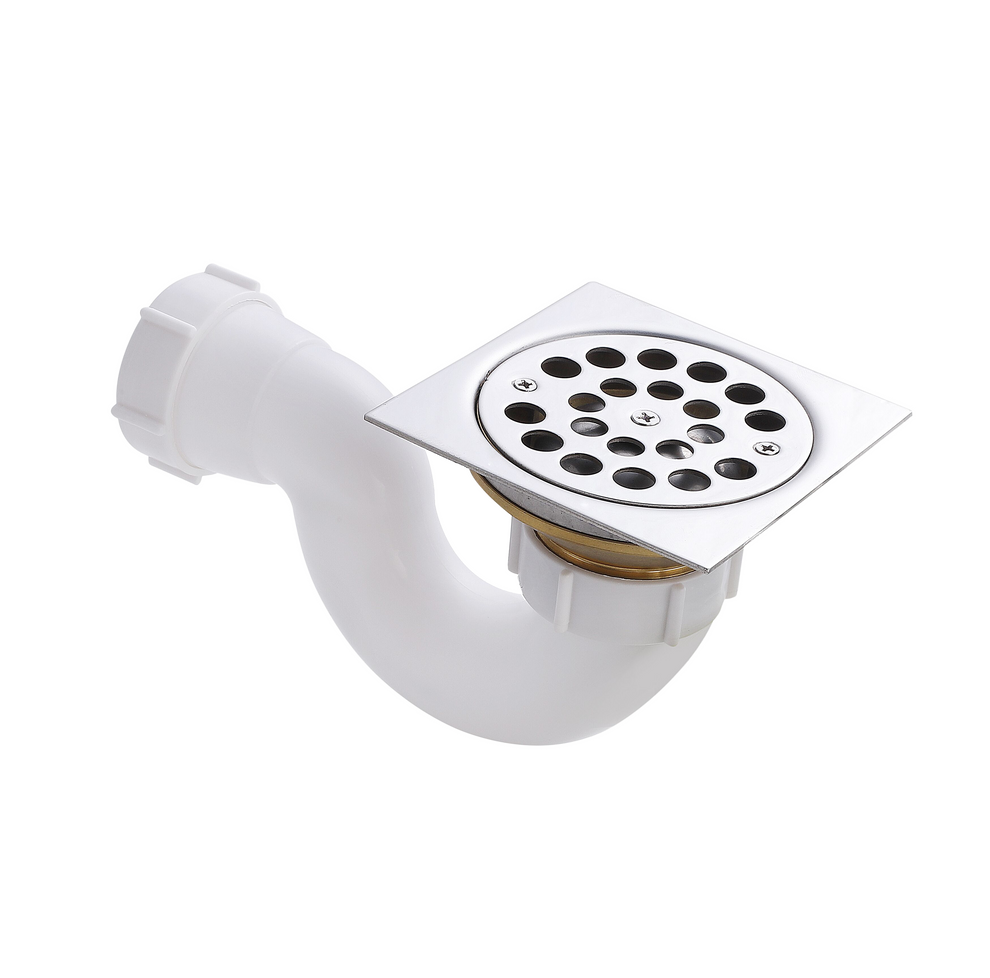 H&C SHOWER TRAP SQUARE PVC WASTE BRASS OUTLET STAINLESS STEEL GRID HCS – Micmar Online