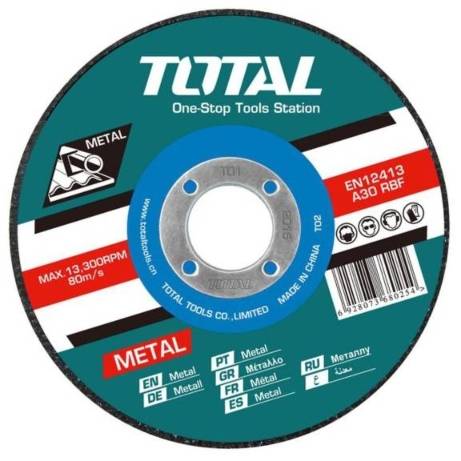 TOTAL CUTTING DISC ABRASIVE METAL 9''X1.9X22.2MM TAC2212303 – Micmar Online