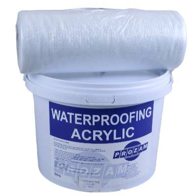 PROZAM ACRYLIC WATERPROOFING 5L RED & MEMBRANE 250MMX10M – Micmar Online